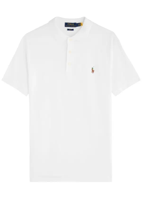 Polo Ralph Lauren Slim Pima Cotton Polo Shirt - White