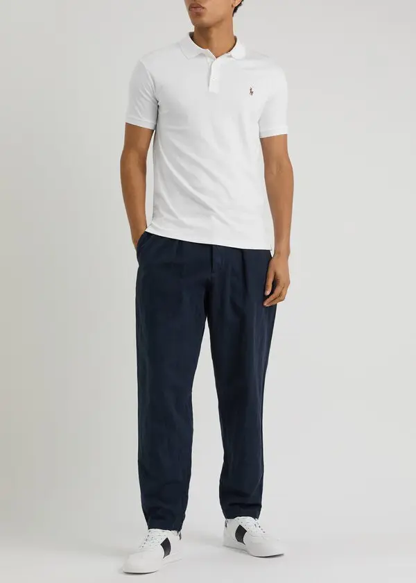 Polo Ralph Lauren Slim Pima Cotton Polo Shirt - White