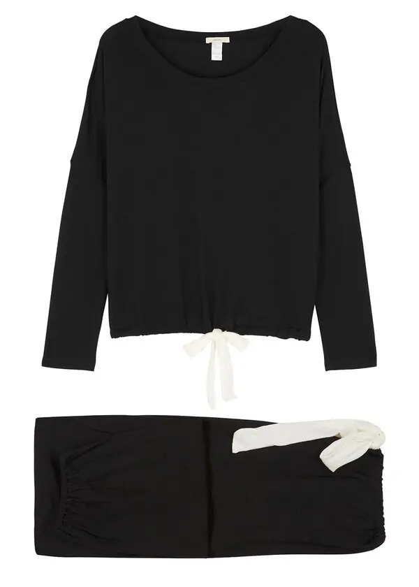 Eberjey Gisele Stretch-modal Pyjama Set - Black
