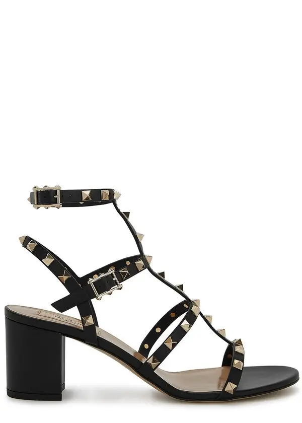 Valentino Garavani Rockstud 60 Leather Sandals - Black