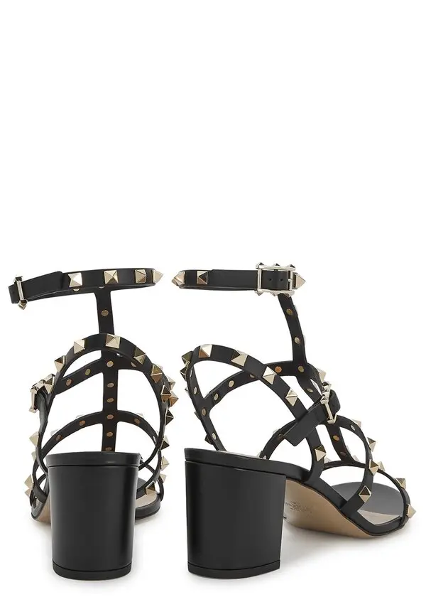 Valentino Garavani Rockstud 60 Leather Sandals - Black