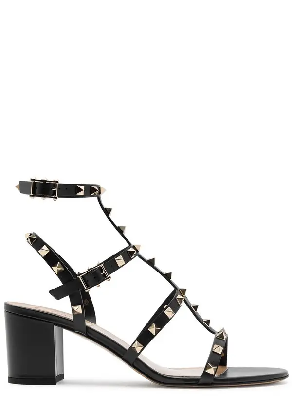 Valentino Garavani Rockstud 60 Leather Sandals - Black