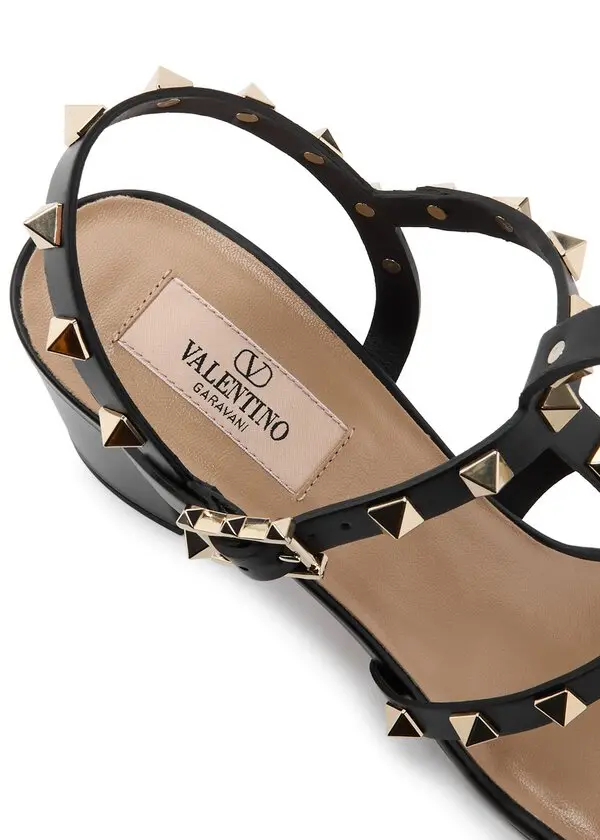 Valentino Garavani Rockstud 60 Leather Sandals - Black