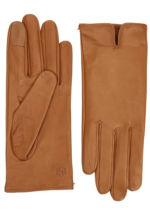 HANDSOME STOCKHOLM Essentials Leather Gloves - Camel