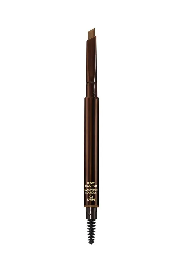 TOM FORD Brow Sculptor, Eyebrow Pencil Matte, Tailor-made Stroke, Thin To Wide, Grooming Brush, Sharpener - Taupe