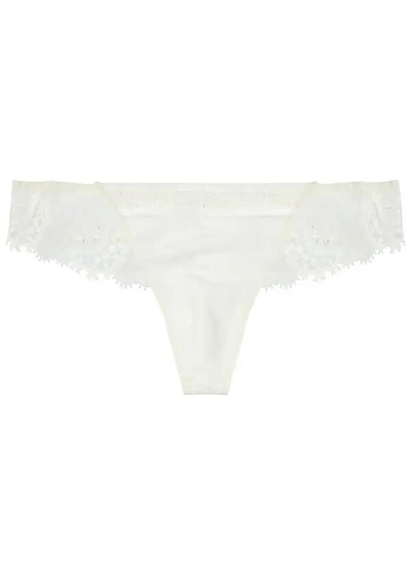 Simone Perele Wish Satin Thong - Ivory
