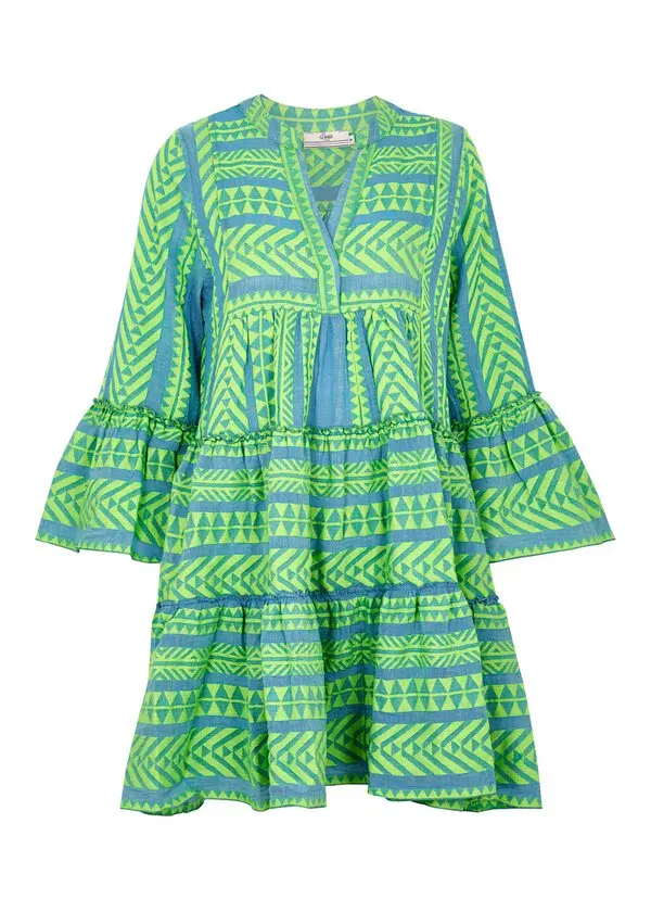 devotion twins ella embroidered dress ELLA MIDI - RED/OFFWHITE main image 0