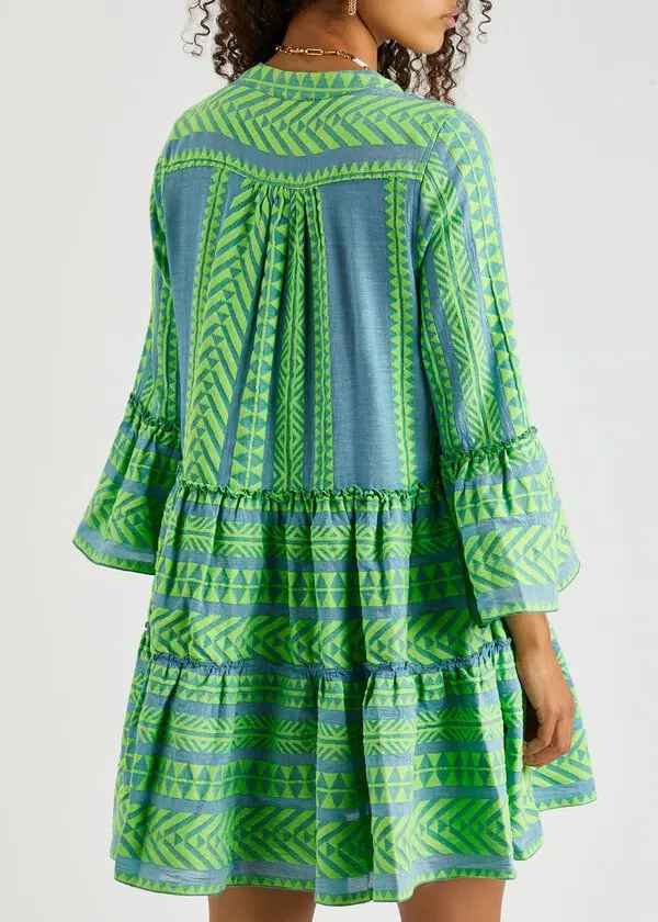 slim fit dress slacks Devotion Twins Neon Green/Pink Ella Short Dress main image 1
