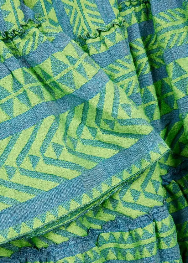 Devotion Ella Embroidered Cotton-blend Mini Dress - Green