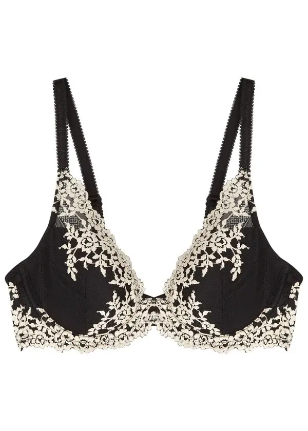 Wacoal Embrace Lace Plunge Bra - Black
