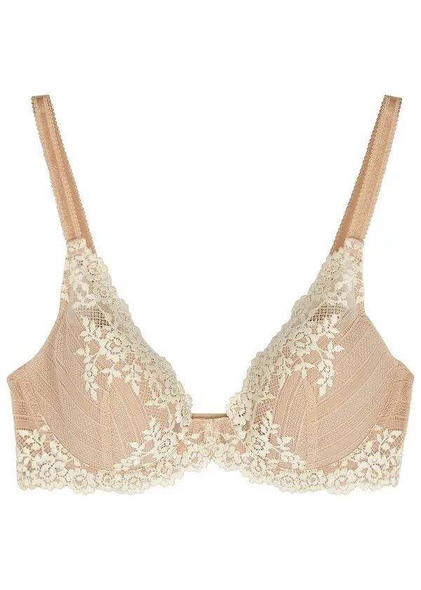 Wacoal Embrace Lace Plunge Bra - Nude
