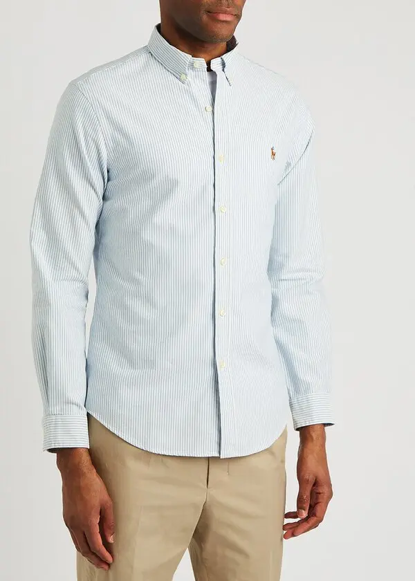 Polo Ralph Lauren Striped Piqué Cotton Oxford Shirt