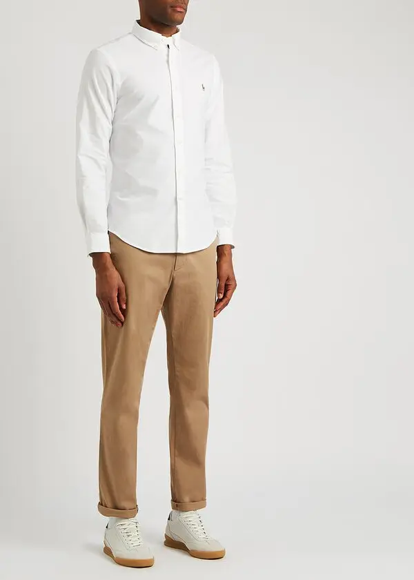 Polo Ralph Lauren Piqué Cotton Oxford Shirt - White