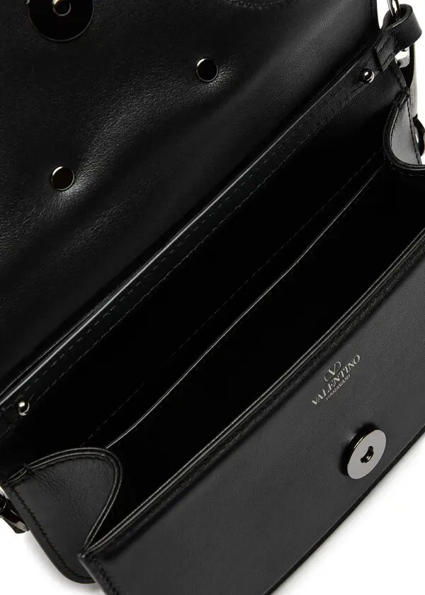 Valentino Garavani Locò Small Leather Shoulder Bag - Black