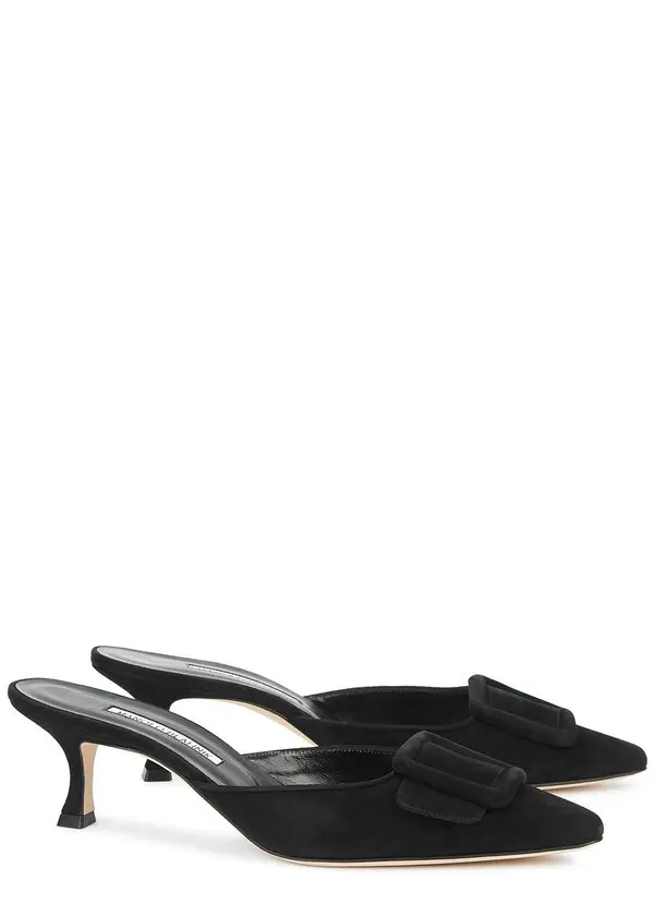 manolo blahnik - Manolo Blahnik Maysale 50 Suede Mules