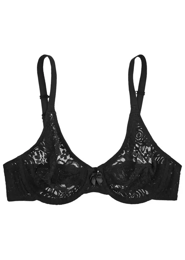 Wacoal Halo Lace Underwired Bra - Black