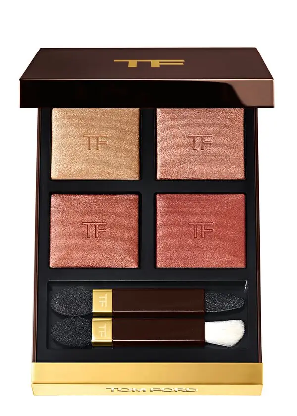 TOM FORD Eye Color Quad Eyeshadow, Bold Smoky Eye, Sheer Sparkle Satin Shimmer And Matte, Four Luxurious Finishes - Golden Hour