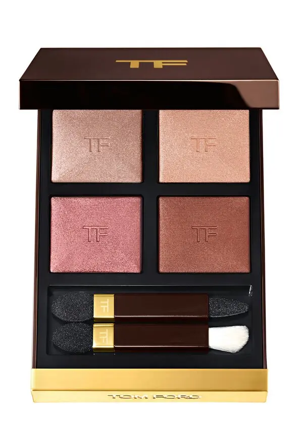 TOM FORD Eye Color Quad Eyeshadow, Bold Smoky Eye, Sheer Sparkle Satin Shimmer And Matte, Four Luxurious Finishes - Hazy Sensuality