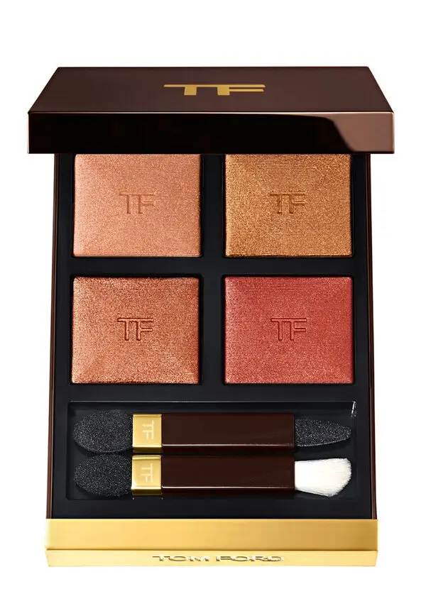 TOM FORD Eye Color Quad Eyeshadow, Bold Smoky Eye, Sheer Sparkle Satin Shimmer And Matte, Four Luxurious Finishes - Peach Dawn