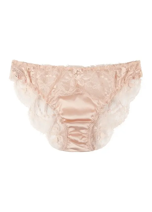 FLEUR OF ENGLAND Signature Lace Briefs - Nude