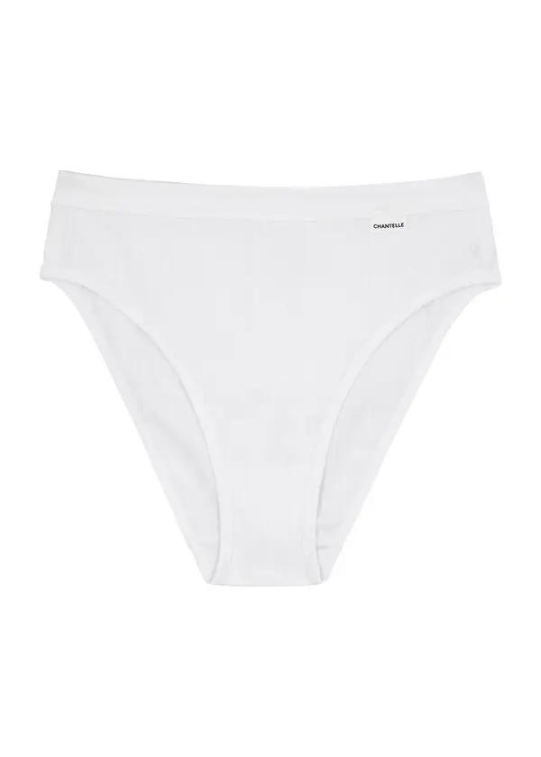 Chantelle Comfort High-cut Stretch-cotton Briefs - White