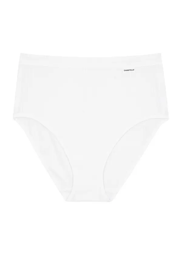 Chantelle Comfort High-waist Stretch-cotton Briefs - White