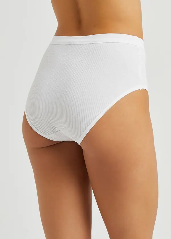 Chantelle Comfort High-waist Stretch-cotton Briefs - White