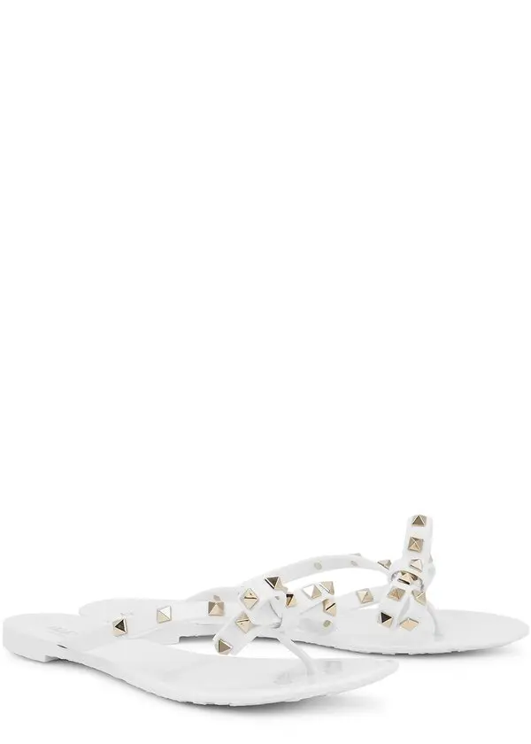 Valentino Garavani Rockstud Flip Flops - White