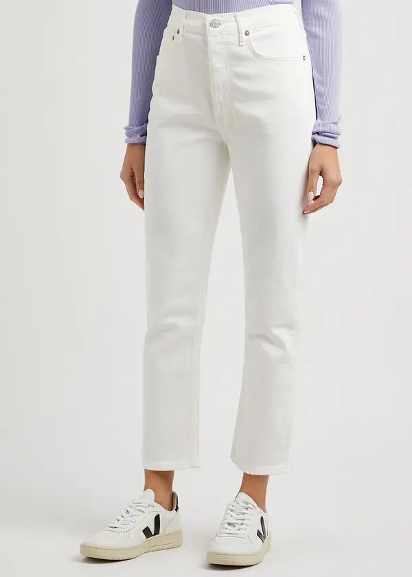 AGOLDE Riley Cropped Straight-leg Jeans
