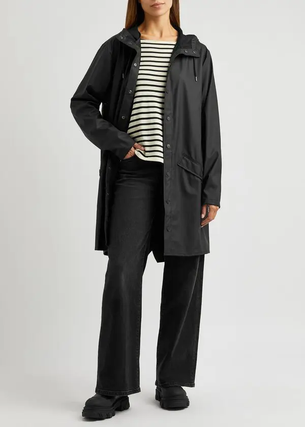 Rains Waterproof Hooded Jacket - Black