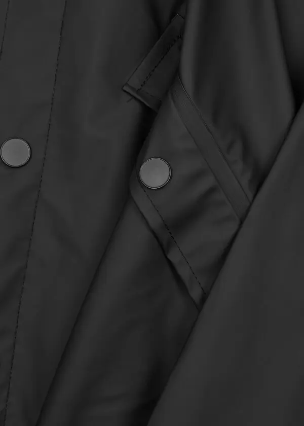 Rains Waterproof Hooded Jacket - Black