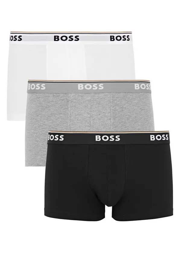 BOSS Stretch-cotton Boxer Trunks - Multicoloured