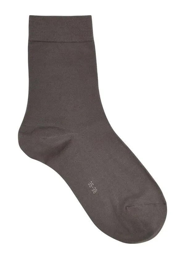 Falke Cotton Touch Cotton-blend Socks - Charcoal