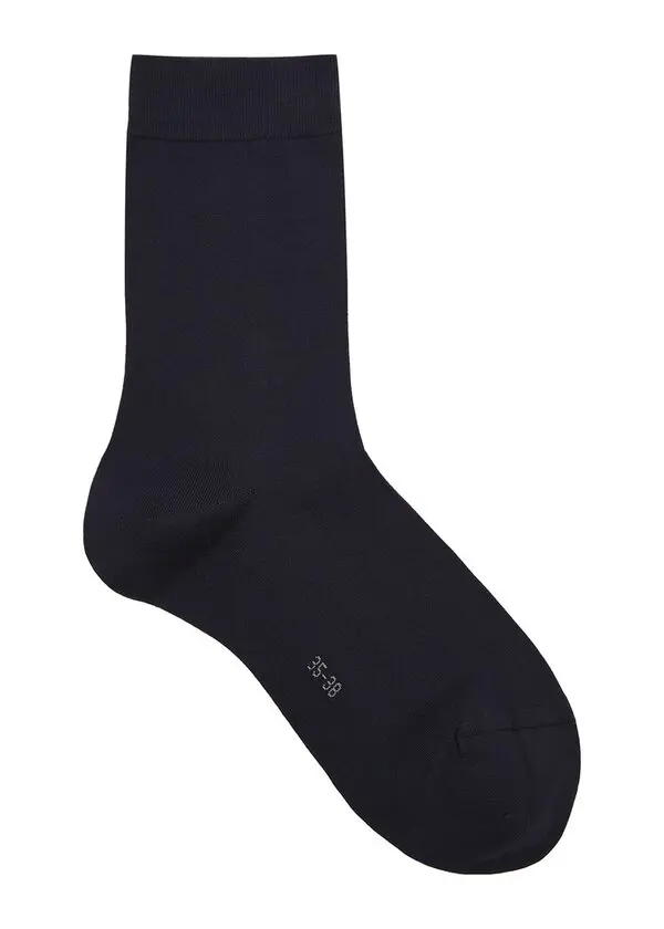 Falke Cotton Touch Cotton-blend Socks - Navy