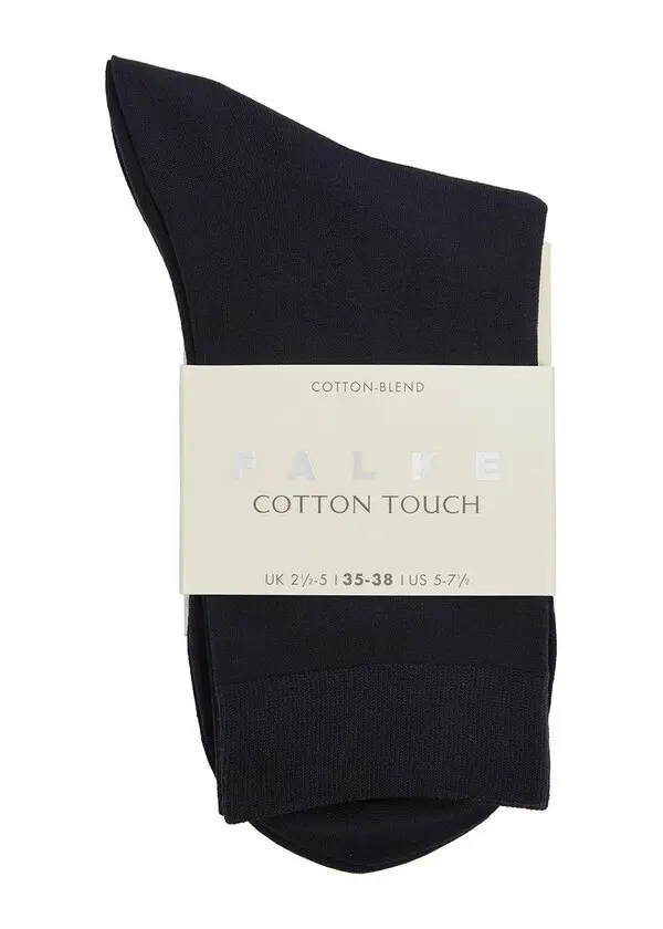 Falke Cotton Touch Cotton-blend Socks - Navy