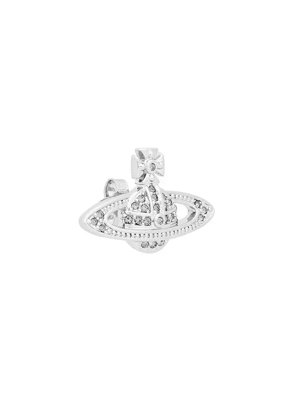 VIVIENNE WESTWOOD Mini Bas Relief Stud Orb Earrings - Silver