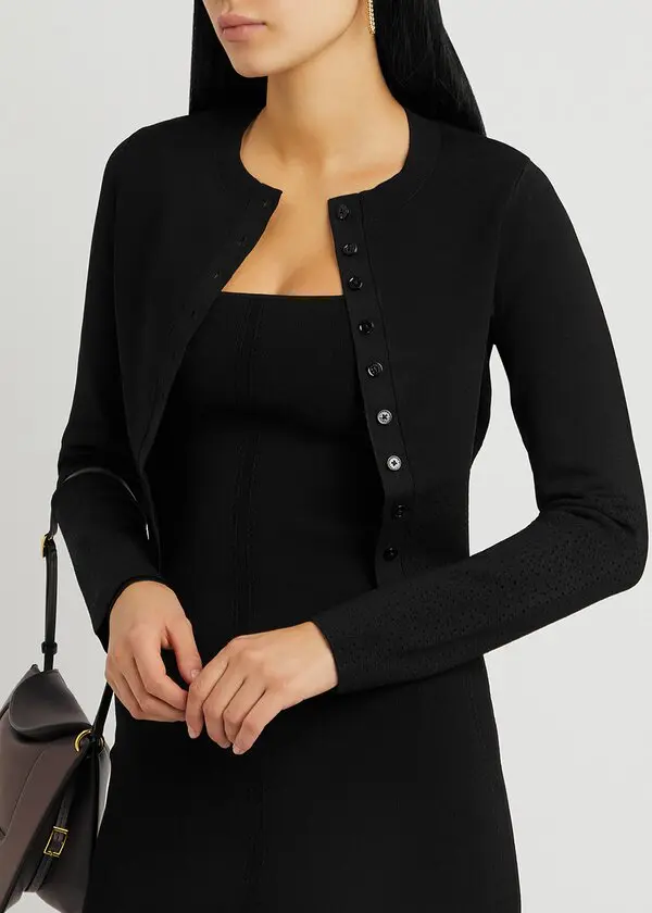 Victoria Beckham Vb Body Stretch-knit Cardigan