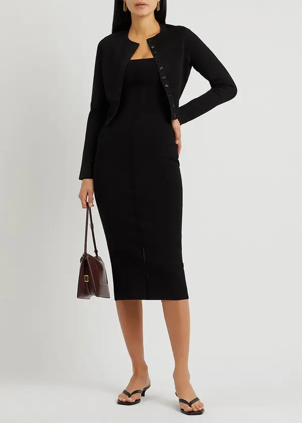 Victoria Beckham Vb Body Stretch-knit Cardigan