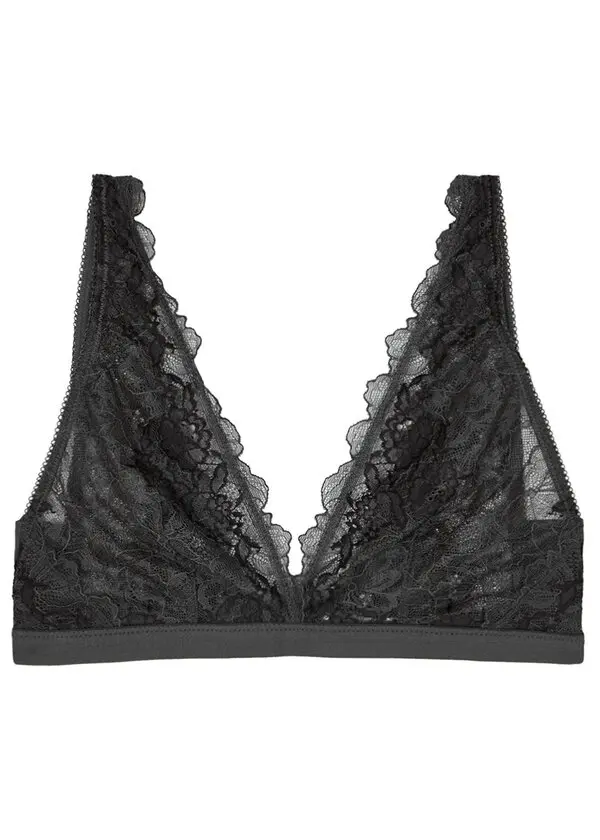 Wacoal Lace Perfection Soft-cup Bra - Charcoal