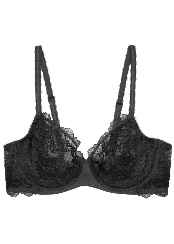 Wacoal Lace Perfection Underwired Bra - Charcoal