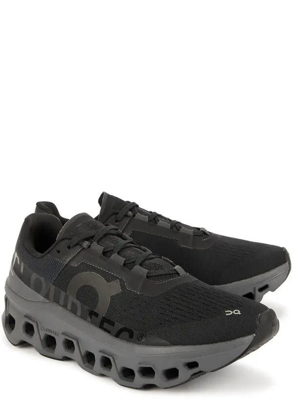 On Cloudmonster Knitted Sneakers - Black