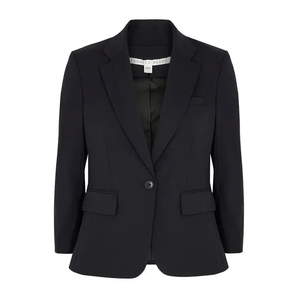 Veronica Beard Schoolboy Dickey Stretch-wool Blazer