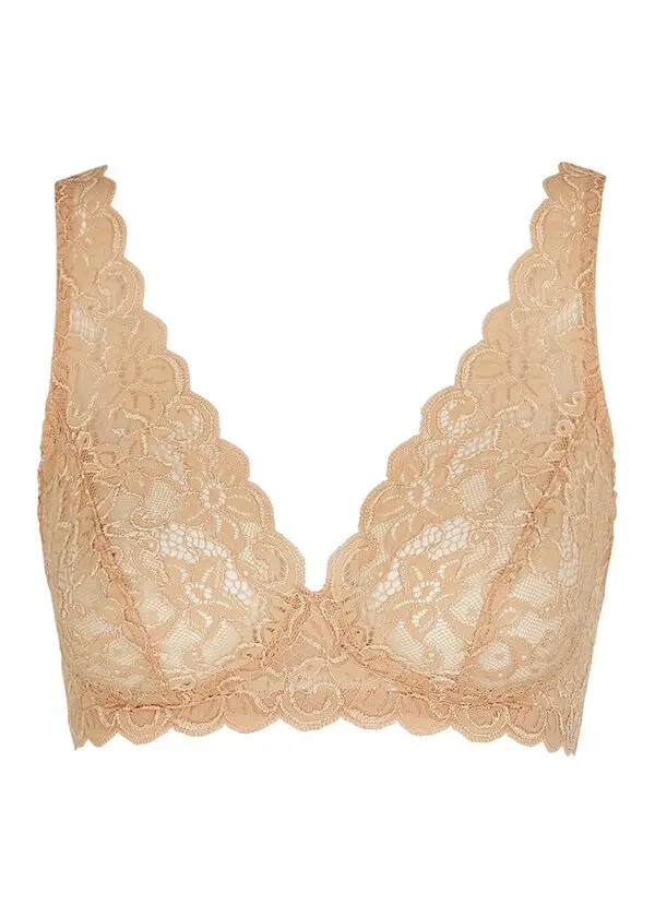 Hanro Moments Lace Soft-cup Bra - Beige