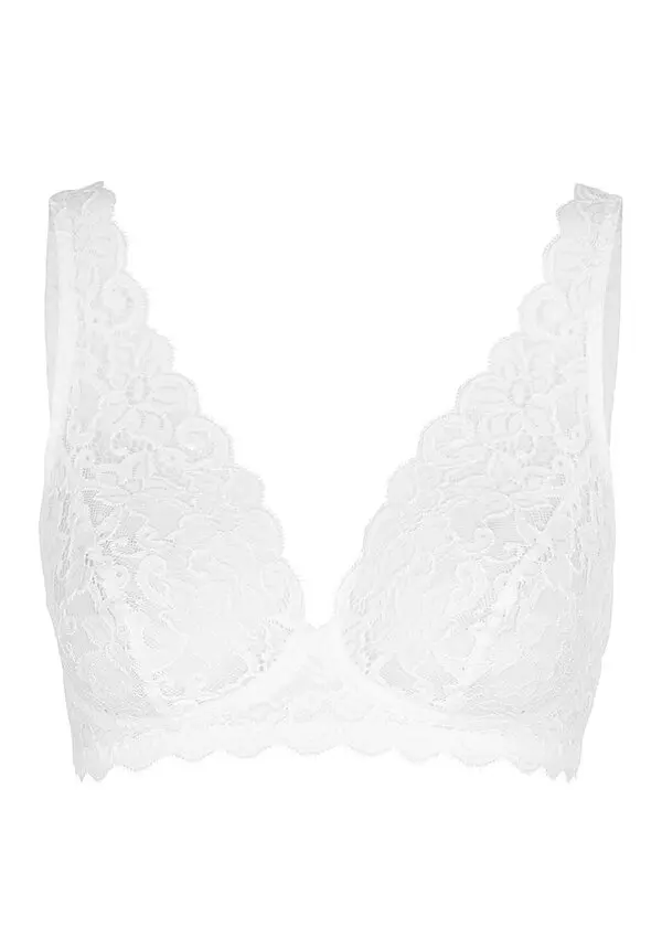 Hanro Moments Lace Soft-cup Bra - White