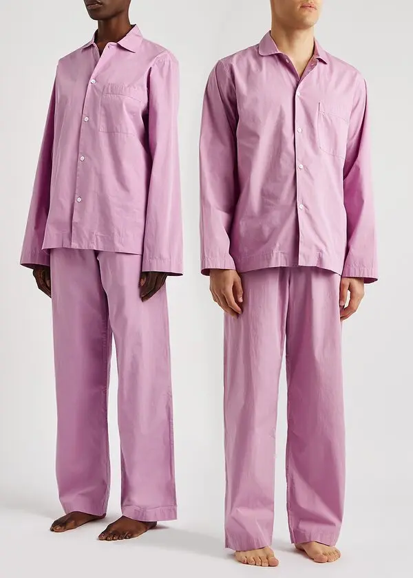 TEKLA Poplin Pyjama Trousers - Pink