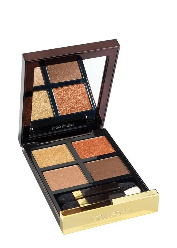 TOM FORD Eye Color Quad Eyeshadow, Bold Smoky Eye, Sheer Sparkle Satin Shimmer And Matte, Four Luxurious Finishes - Golden Mink