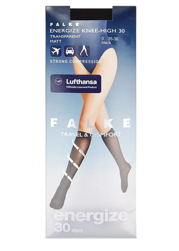 Falke Energize 30 Denier Knee-high Socks - Black
