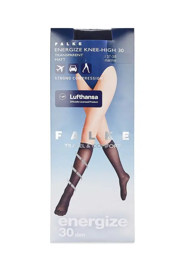 Falke Energize 30 Denier Knee-high Socks - Dark Blue