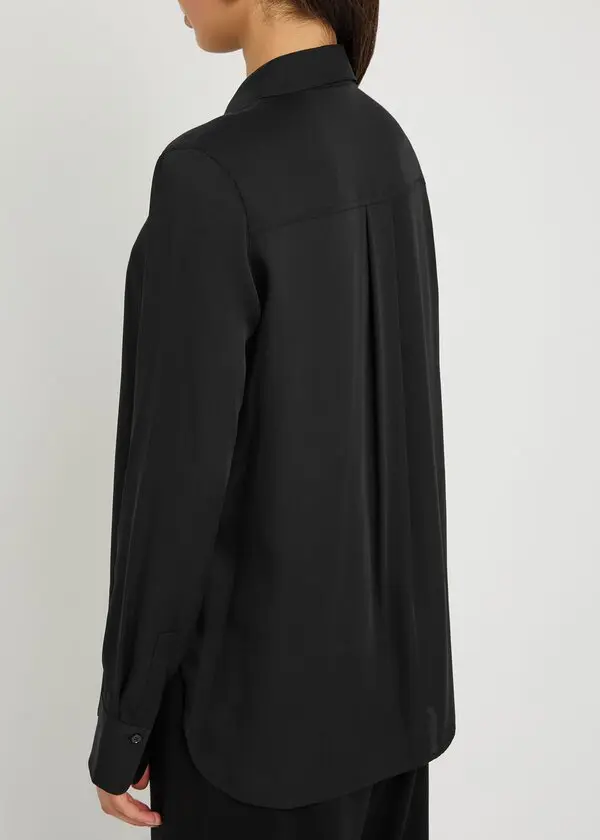 Vince Stretch-silk Shirt - Black
