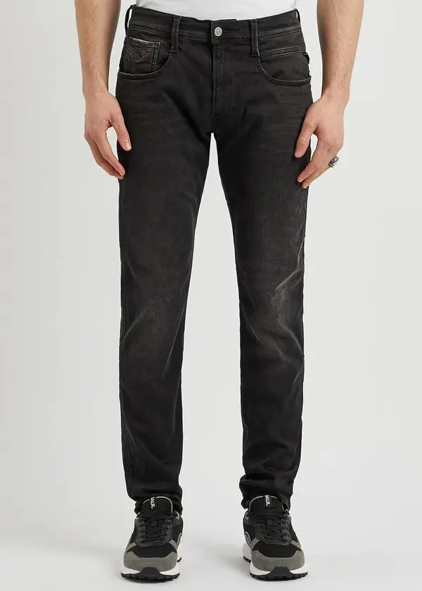 REPLAY Anbass Hyperflex Clouds Slim-leg Jeans